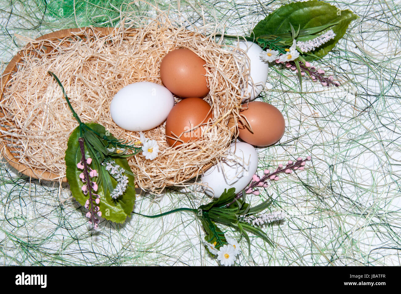 Fresh eggs for the feast of Easter, the radiant resurrection of Christ ...