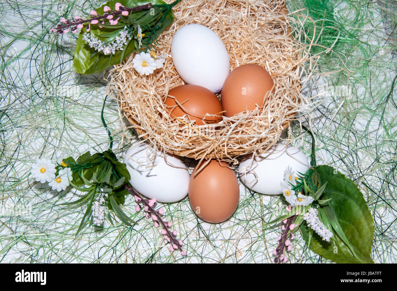 Fresh eggs for the feast of Easter, the radiant resurrection of Christ ...