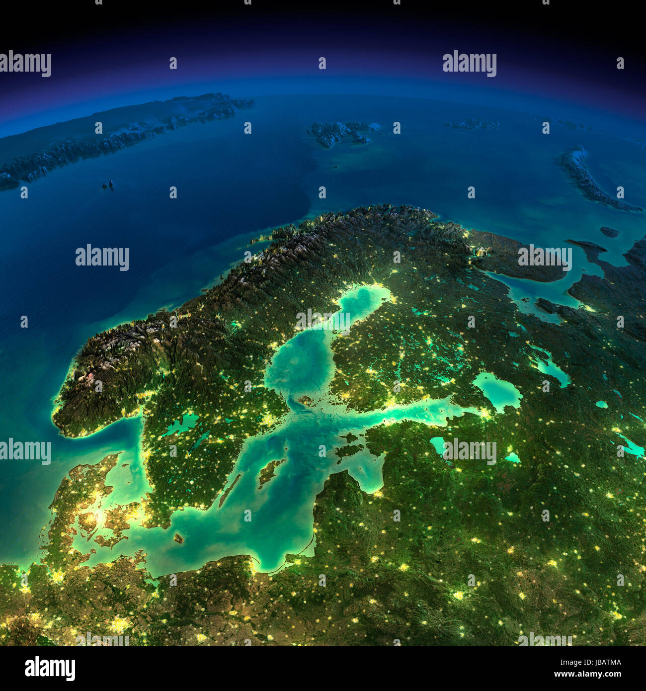Finland relief map High Resolution Stock Photography and Images - Alamy