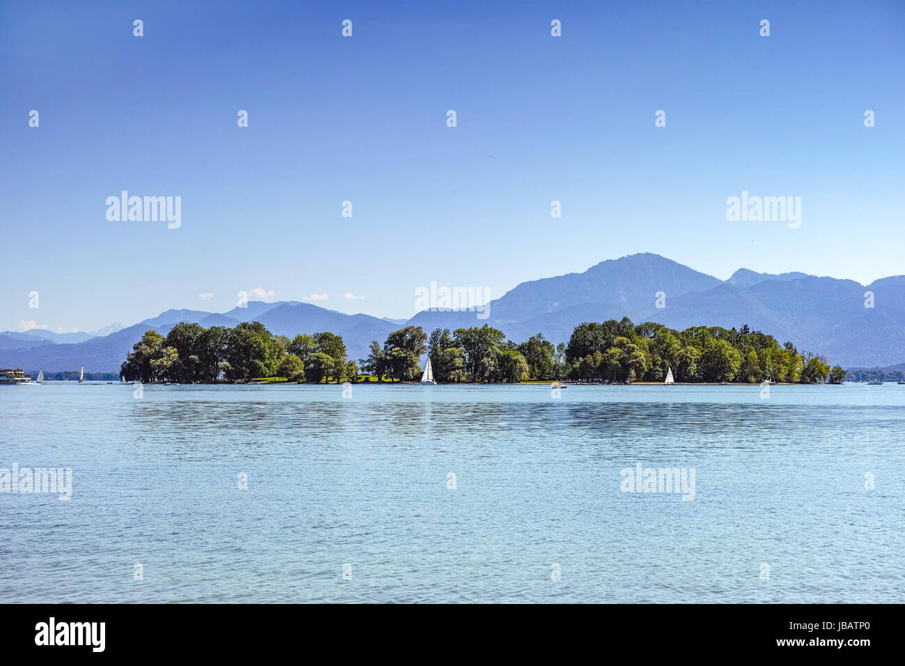 The scenic lake Chiemsee Stock Photo - Alamy