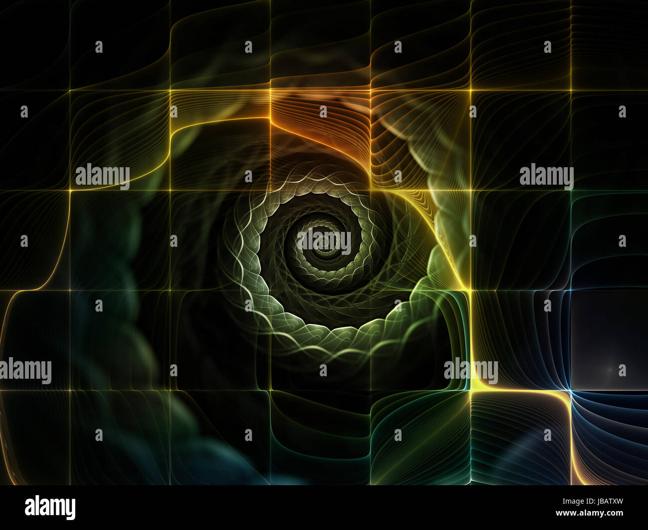 Geometry of Space series. Composition of conceptual grids, curves and ...