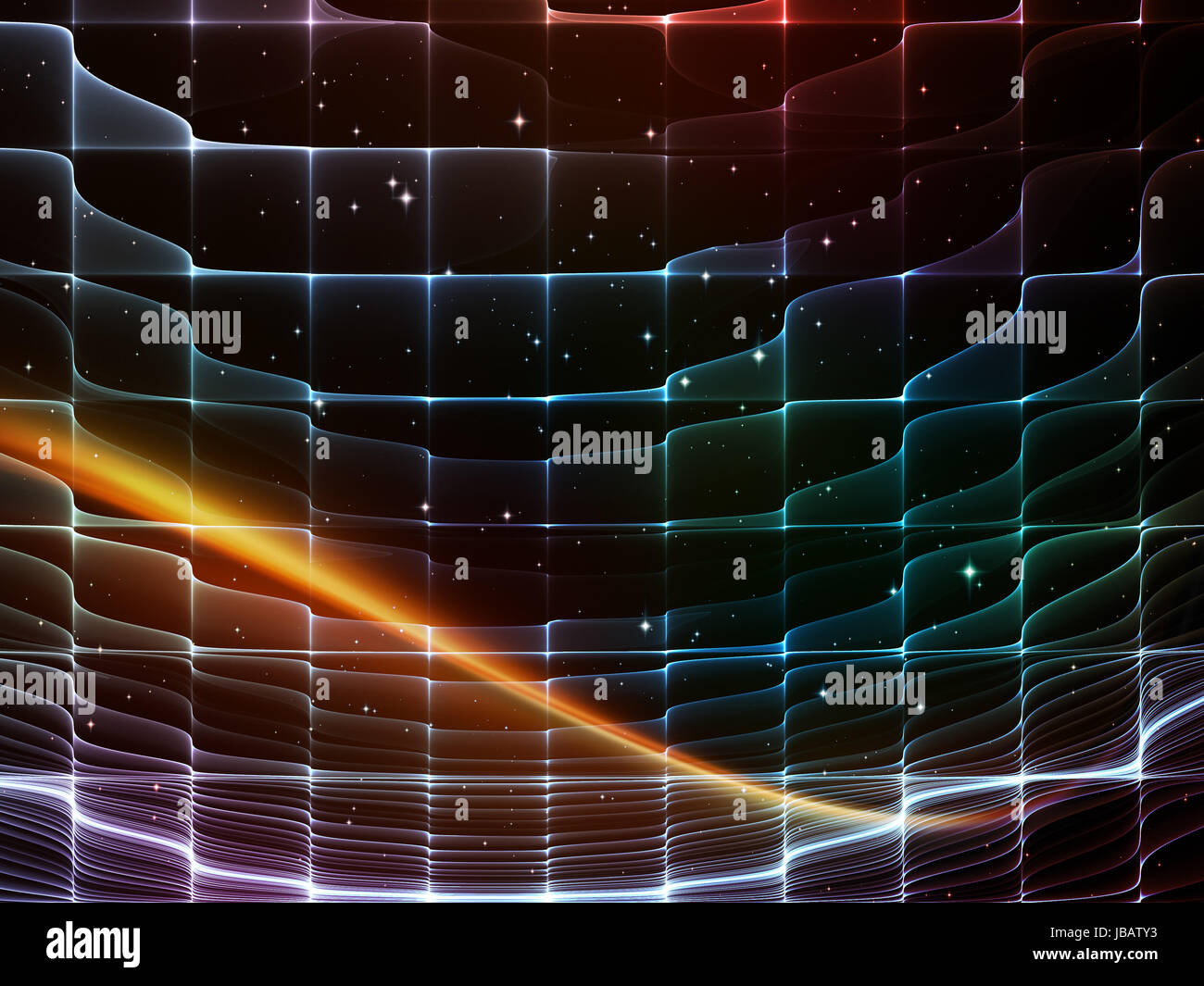 Geometry of Space series. Abstract design made of conceptual grids ...