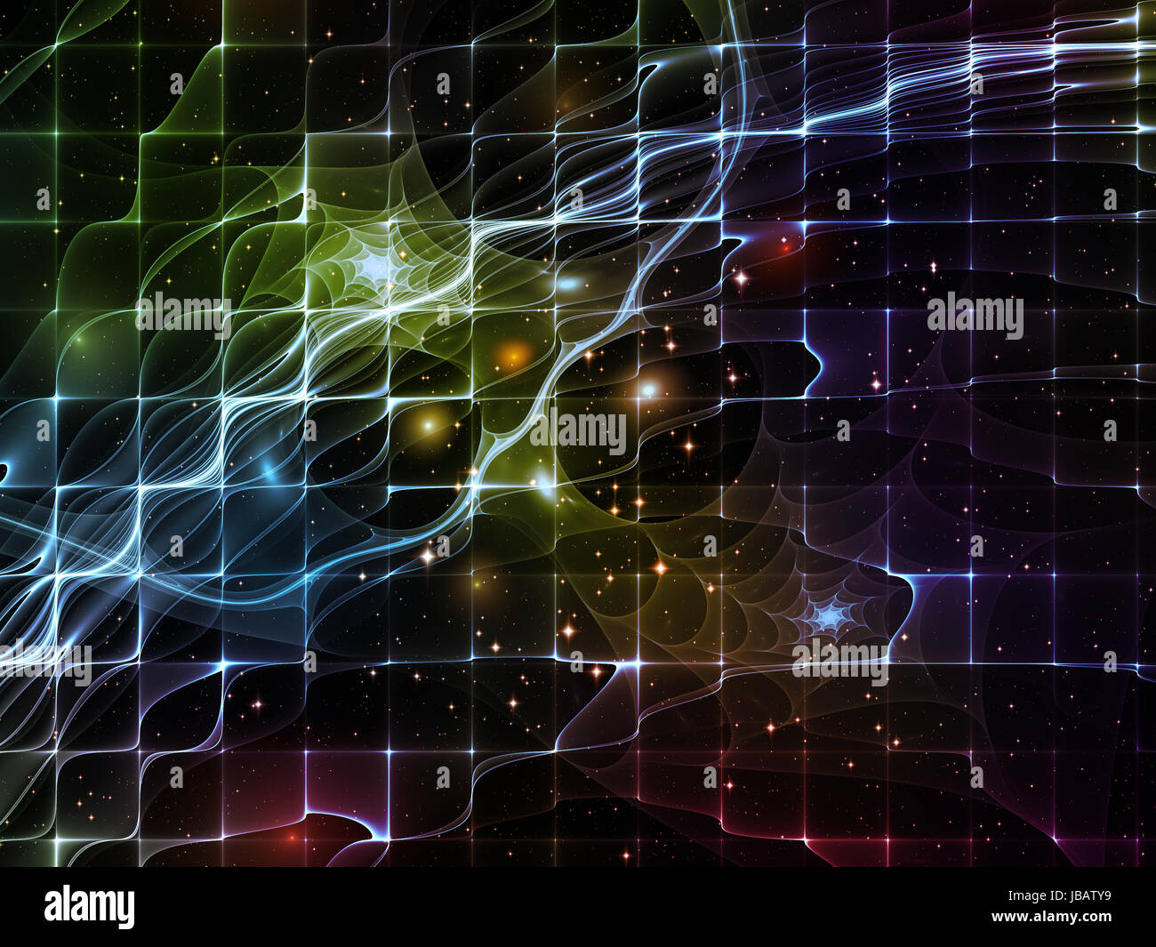 Geometry of Space series. Composition of conceptual grids, curves and ...