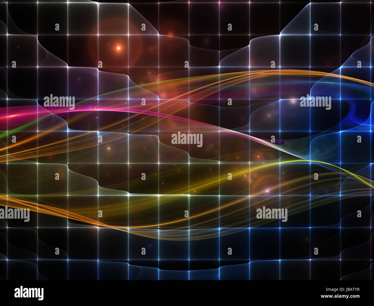 Geometry of Space series. Composition of conceptual grids, curves and ...