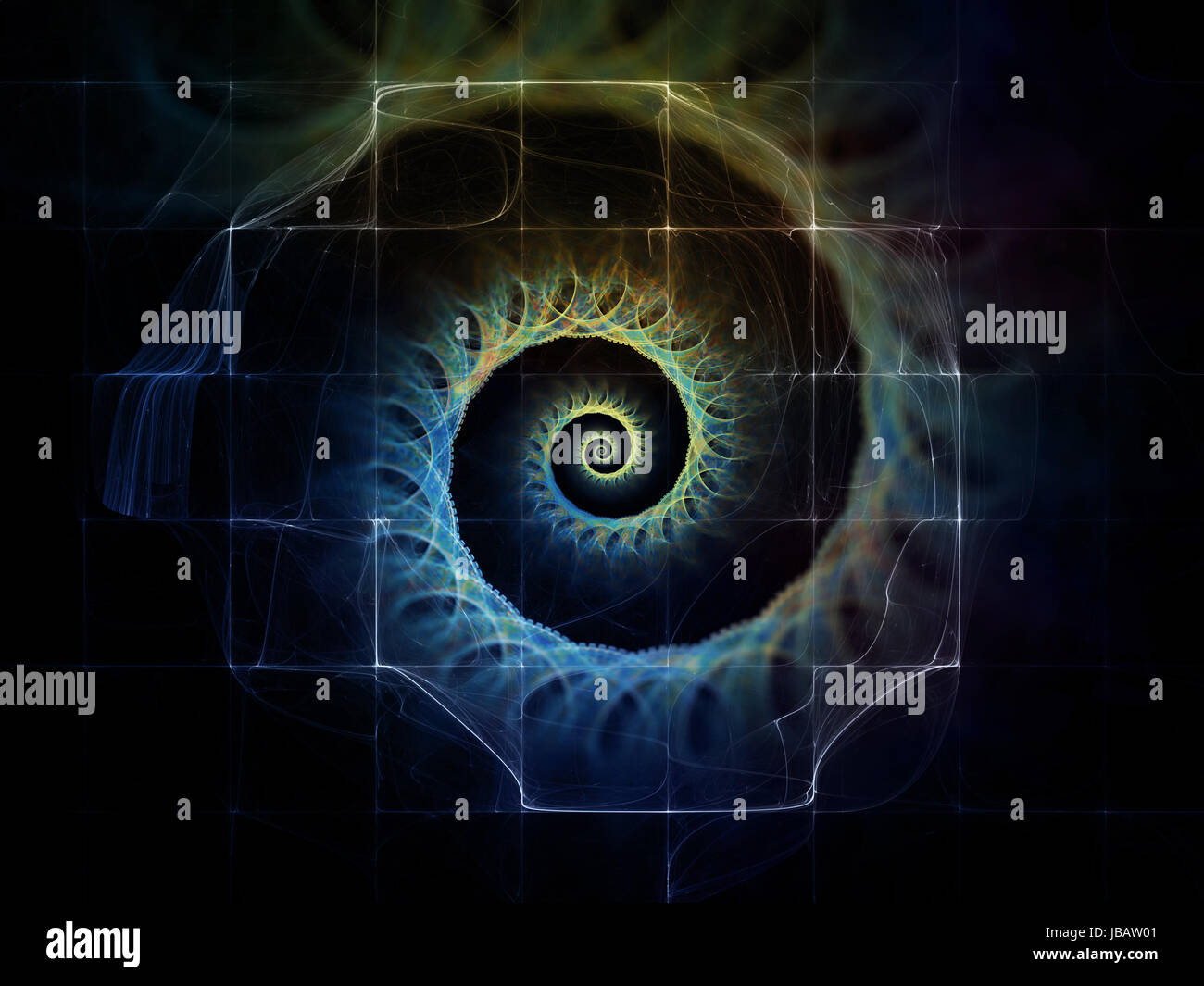 Geometry of Space series. Composition of conceptual grids, curves and ...