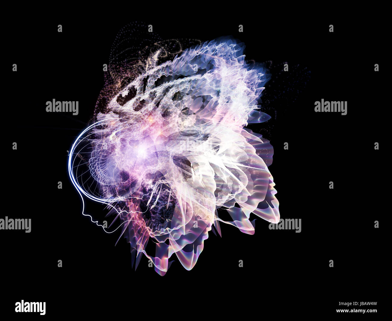 Light Soul series. Design made of child line profile and lights on the ...