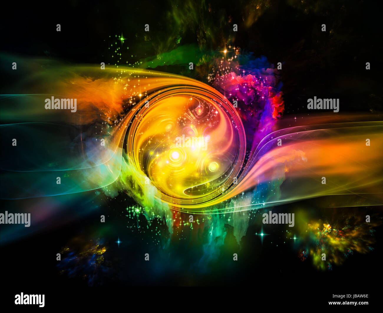 Space Vortex series. Artistic abstraction composed of translucent ...