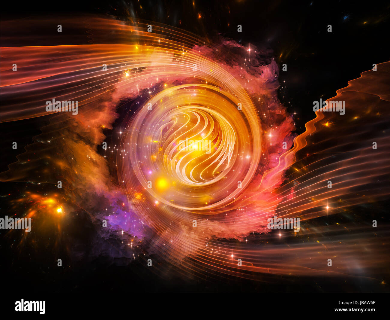 Space Vortex series. Composition of translucent vortex, fractal ...