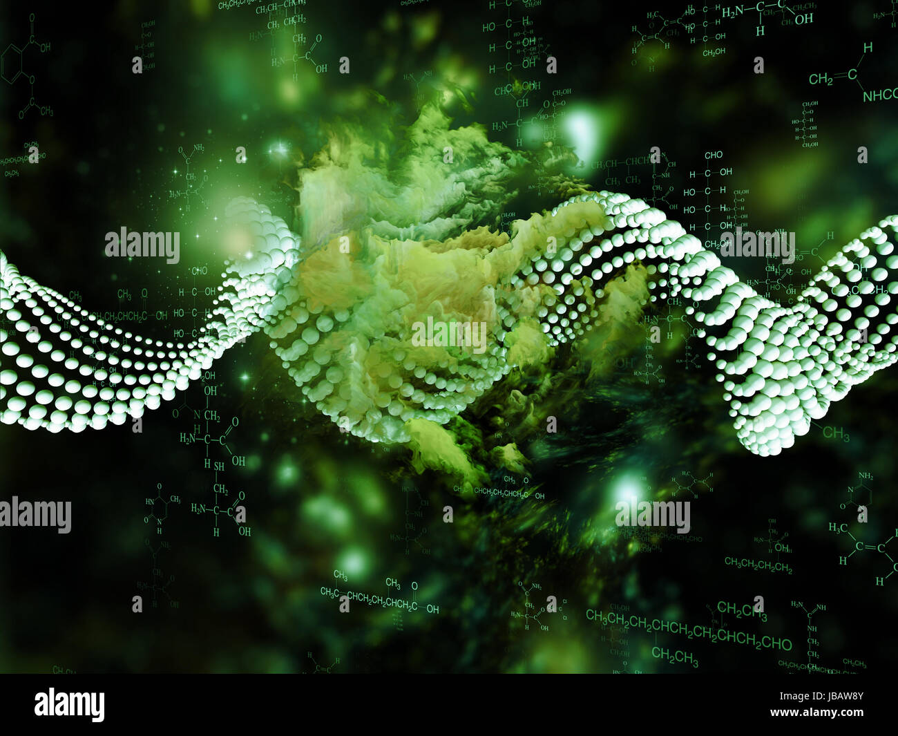 Molecular Dreams series. Backdrop of conceptual atoms, molecules and ...
