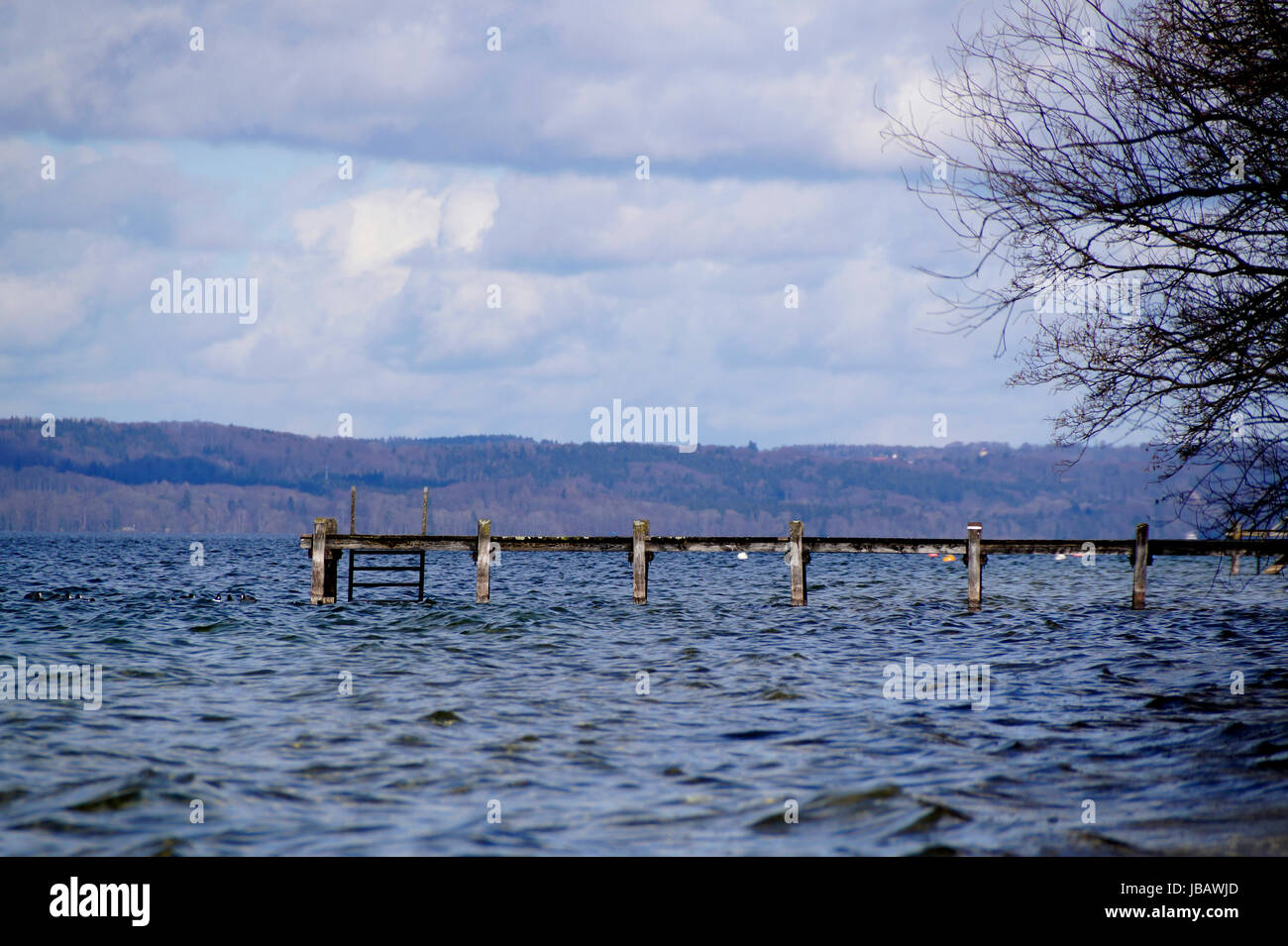 bridge in the lake Stock Photo - Alamy