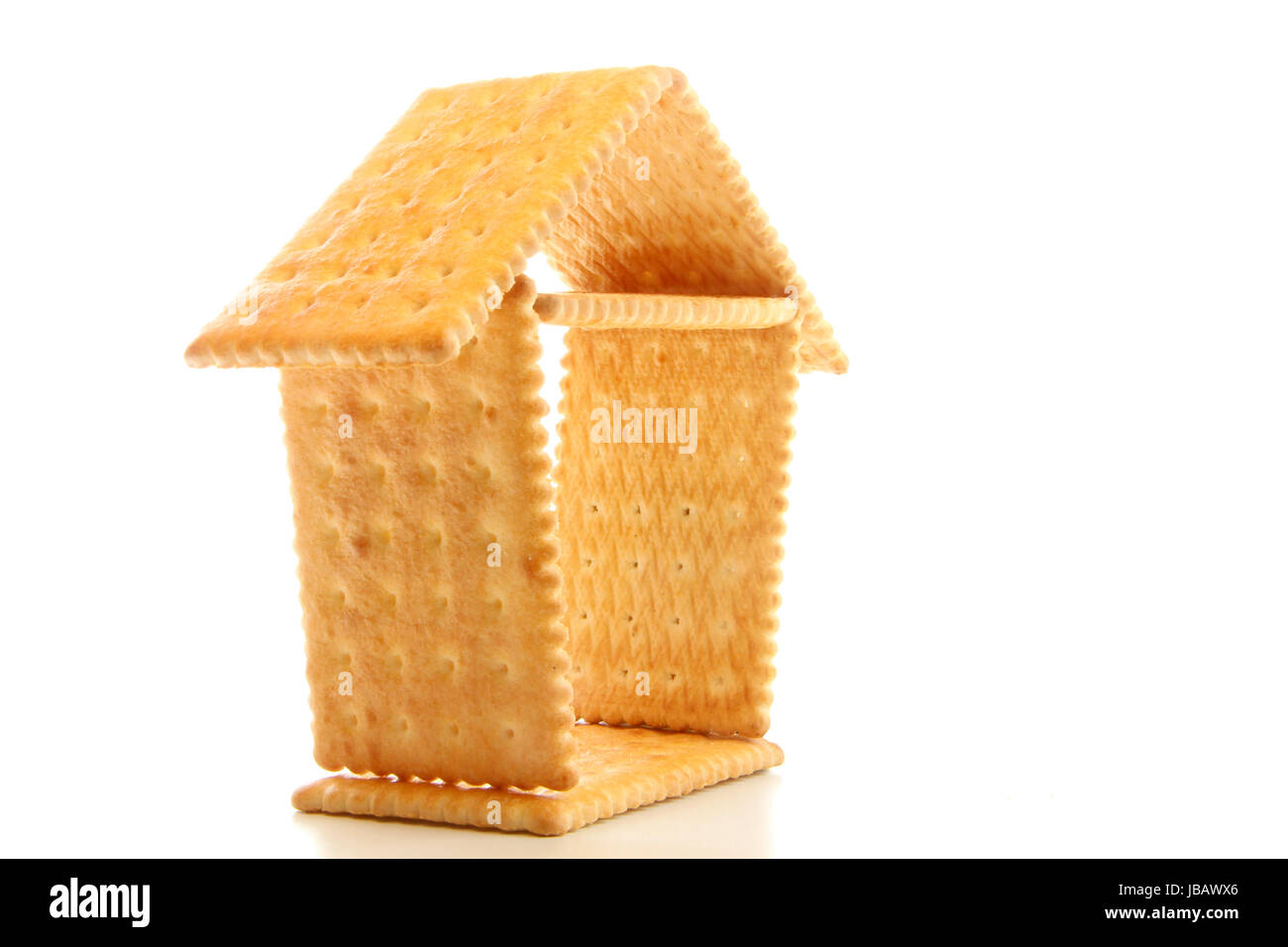 small house made by biscuit on the white background Stock Photo - Alamy