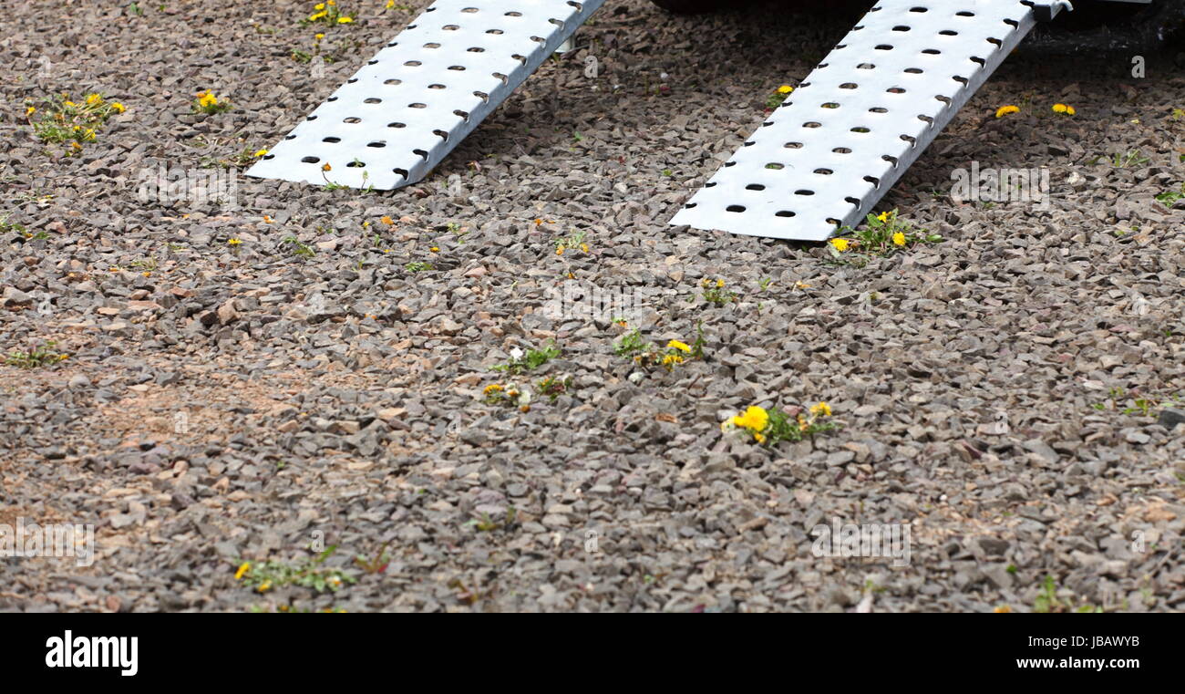 loading ramp for wheelchair at vehicle Stock Photo - Alamy