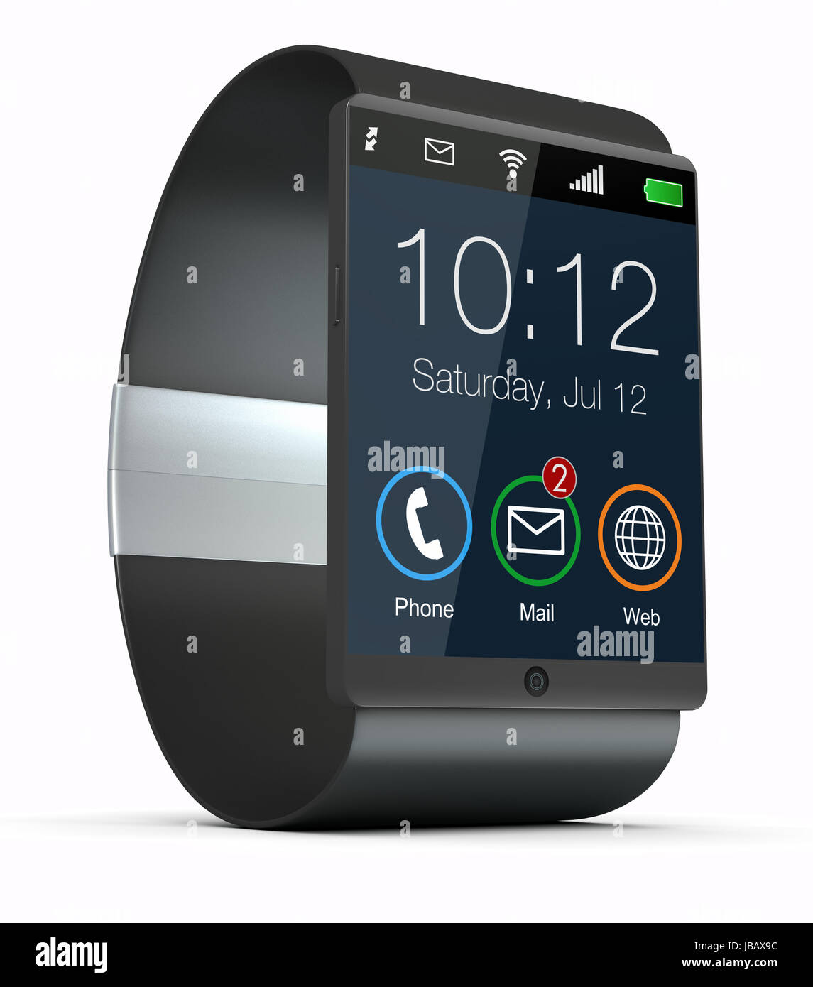 closeup of a modern smartwatch (3d render Stock Photo - Alamy