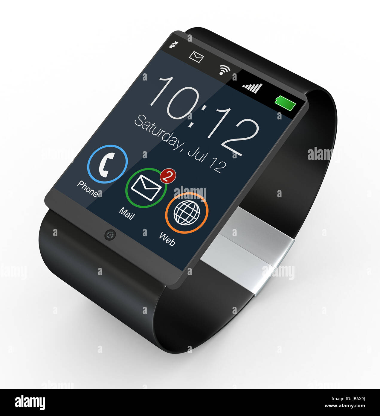closeup of a modern smartwatch (3d render Stock Photo - Alamy