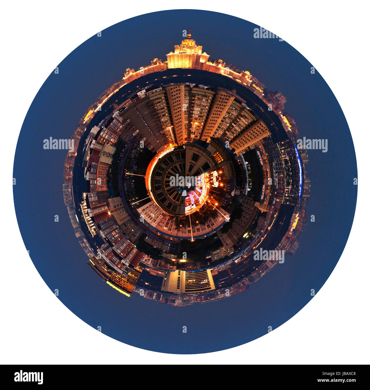 Twilight city panoramic landscape Cut Out Stock Images & Pictures - Alamy