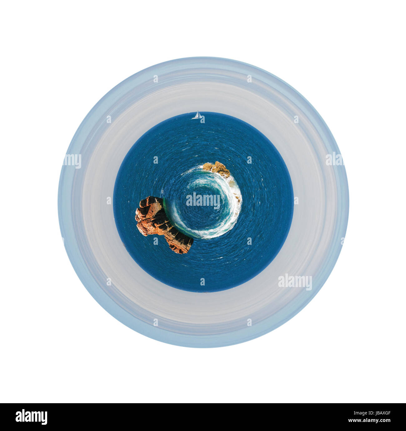 Sea landscape stone rocks Cut Out Stock Images & Pictures - Alamy