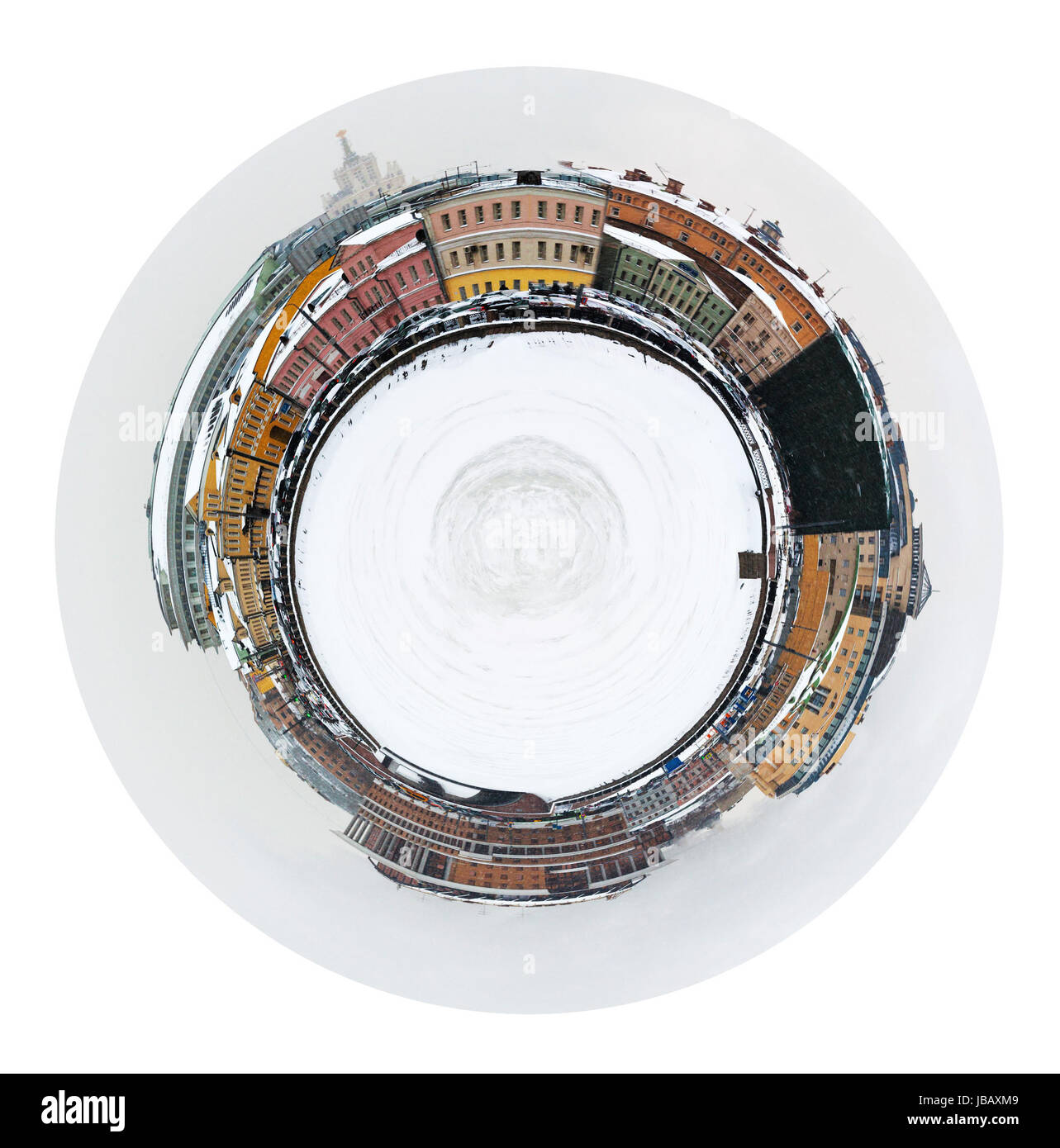 Urban winter scene on Cut Out Stock Images & Pictures - Alamy