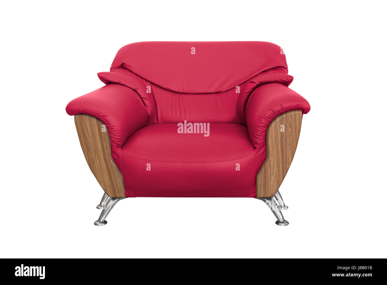 Modern red sofa isolated on white background Stock Photo - Alamy