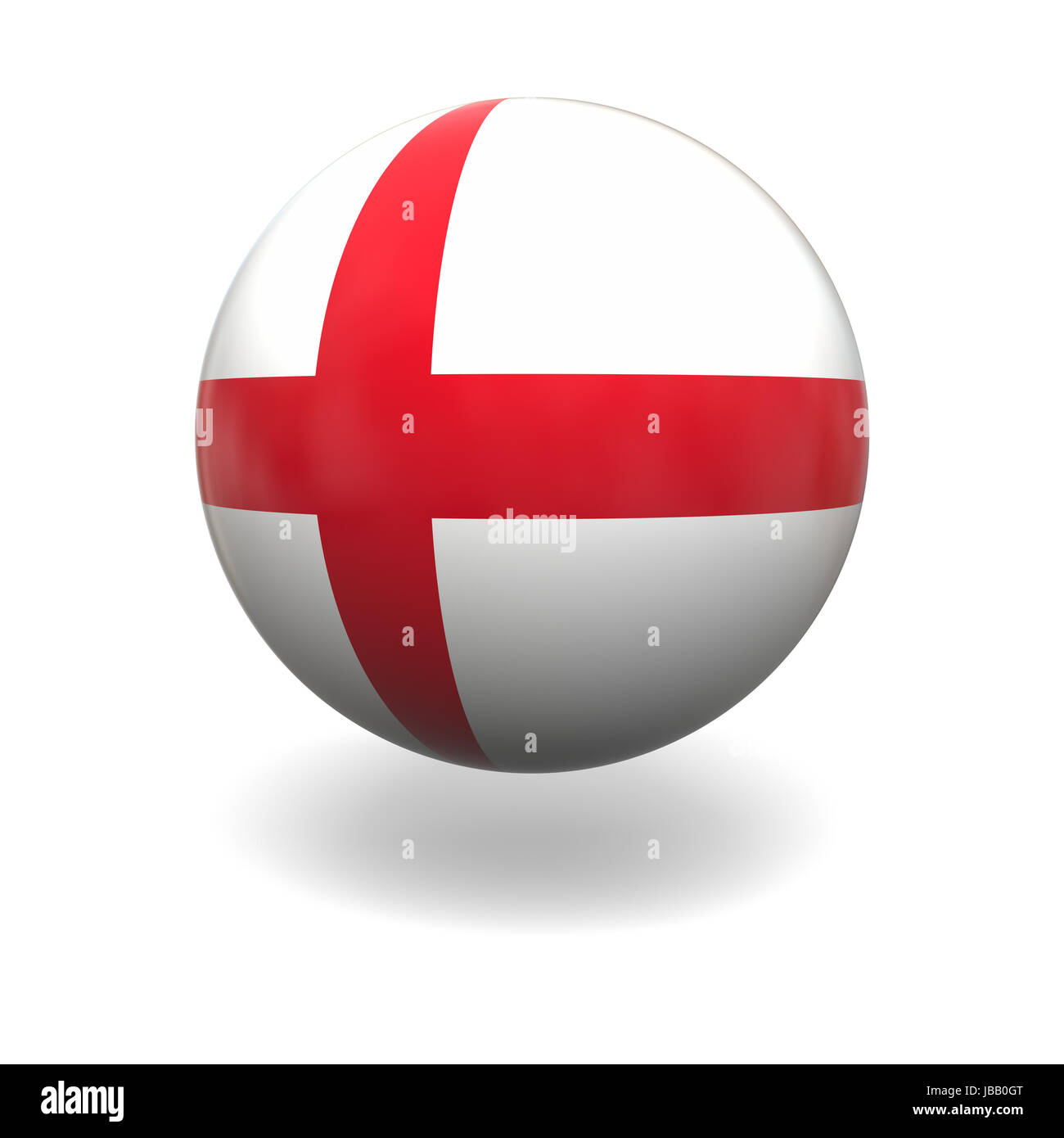 National flag of England on sphere isolated on white background Stock ...