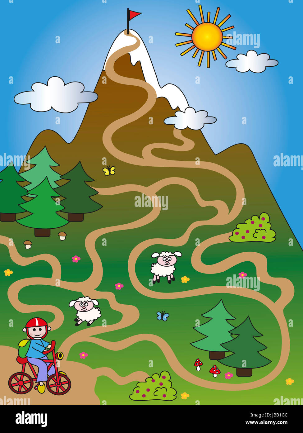 game for children: find the right way Stock Photo - Alamy