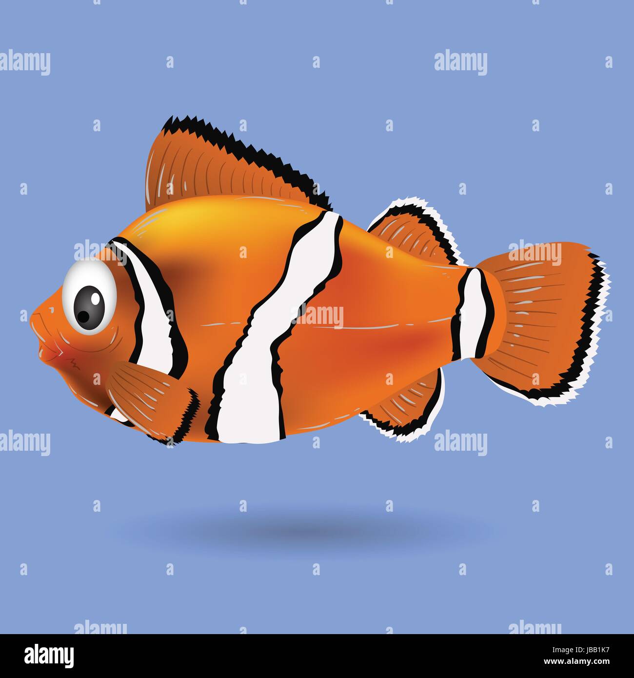 Cartoon illustration cartoon striped fish hi-res stock photography and ...
