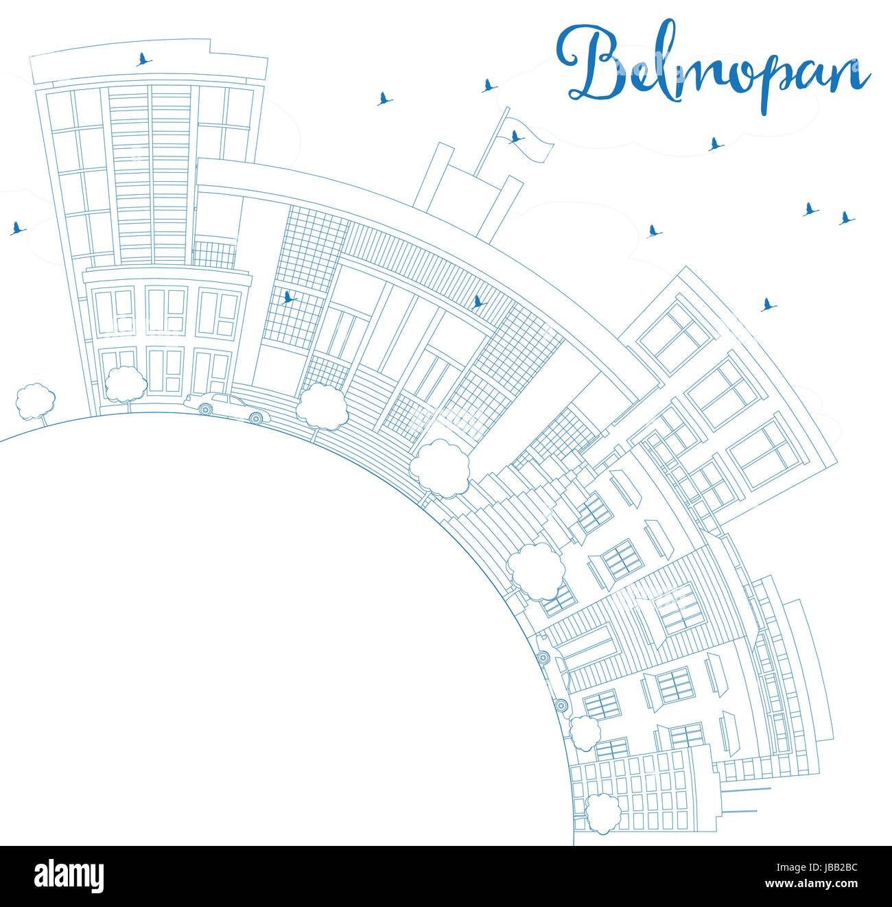 Belize belmopan view Stock Vector Images - Alamy