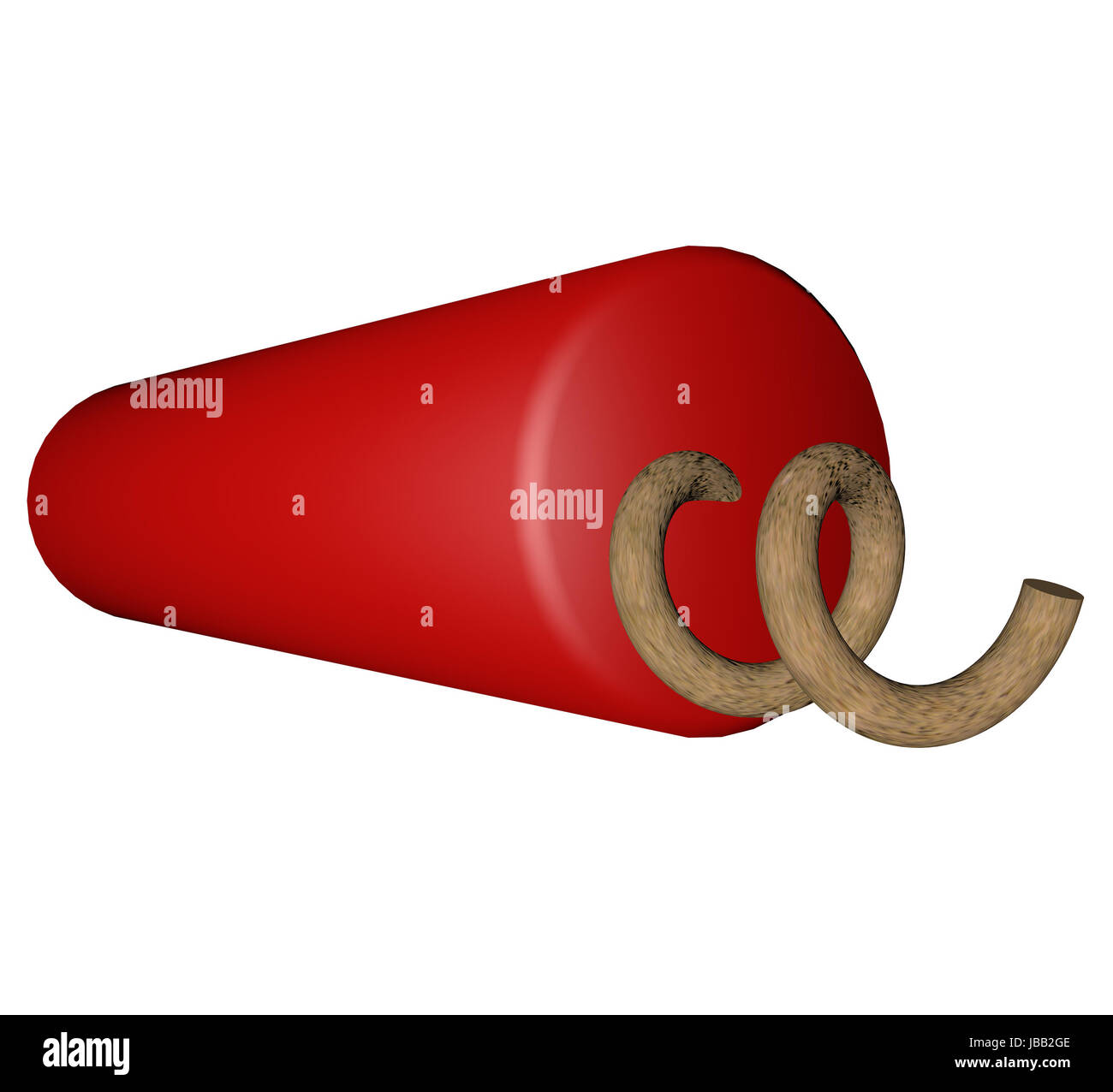 Dynamite candle isolated over white, 3d render Stock Photo - Alamy