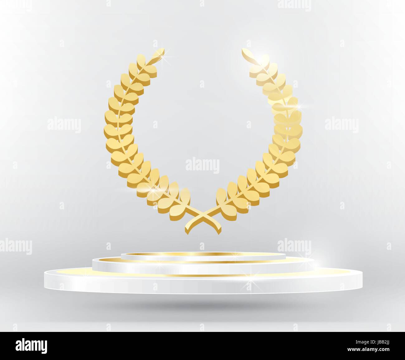 Gold laurel wreath symbol on hi-res stock photography and images - Alamy