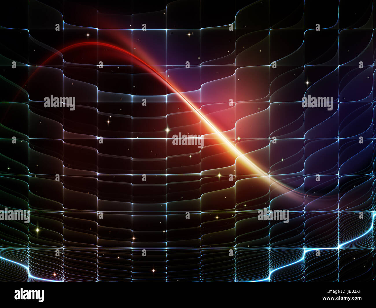 Geometry of Space series. Abstract design made of conceptual grids ...