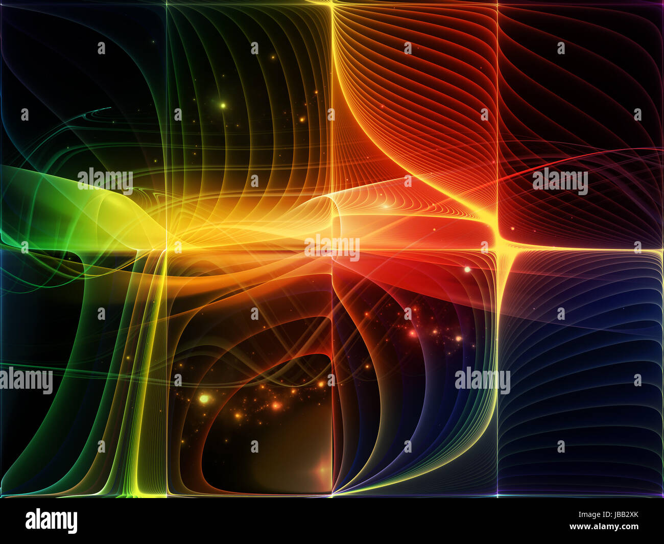 Geometry of Space series. Design composed of conceptual grids, curves ...