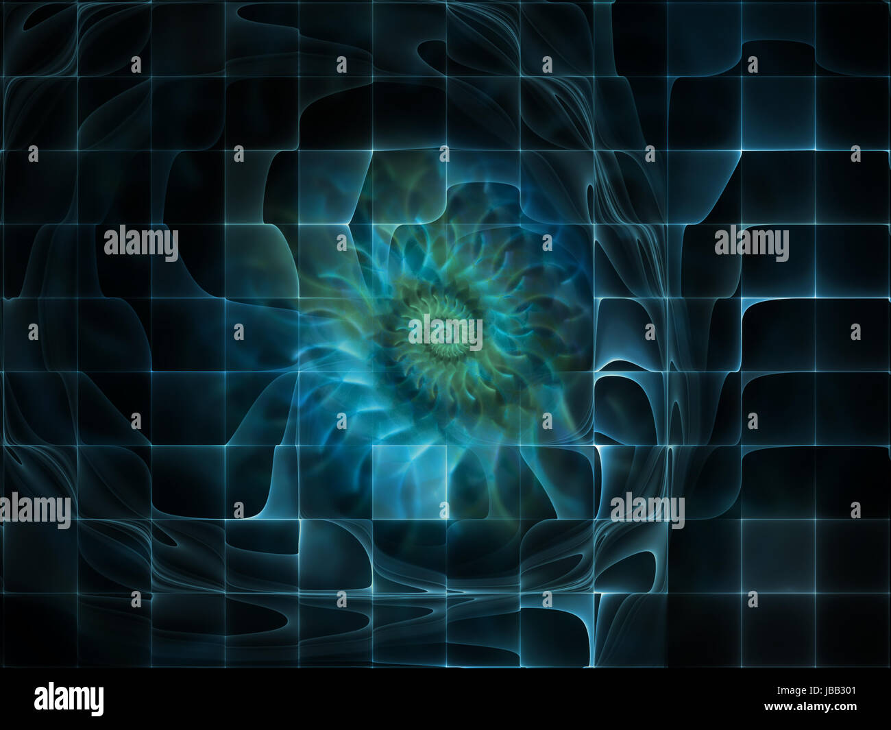 Geometry of Space series. Abstract arrangement of conceptual grids ...