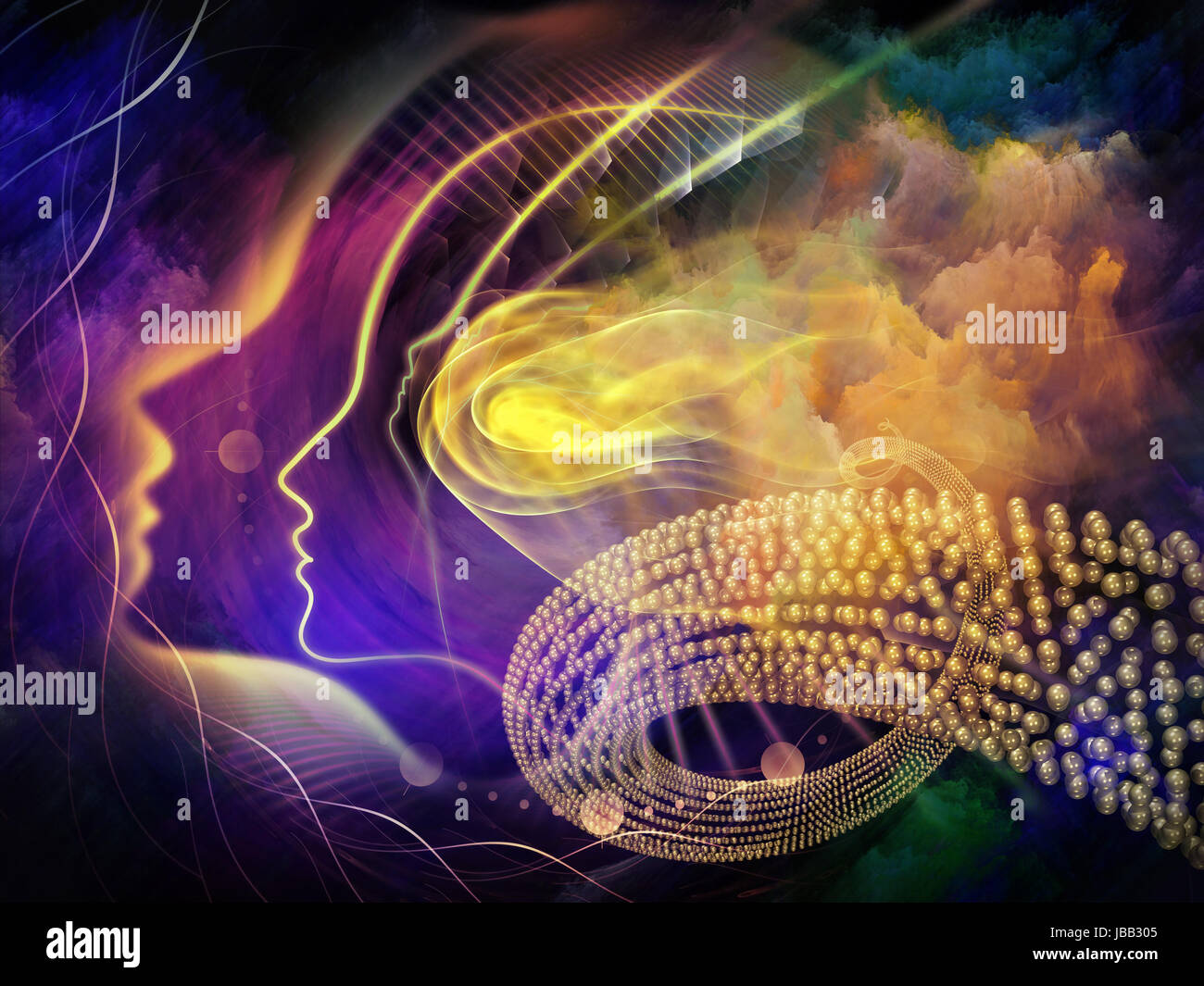 Geometry of the Soul series two. Composition of human profile and ...