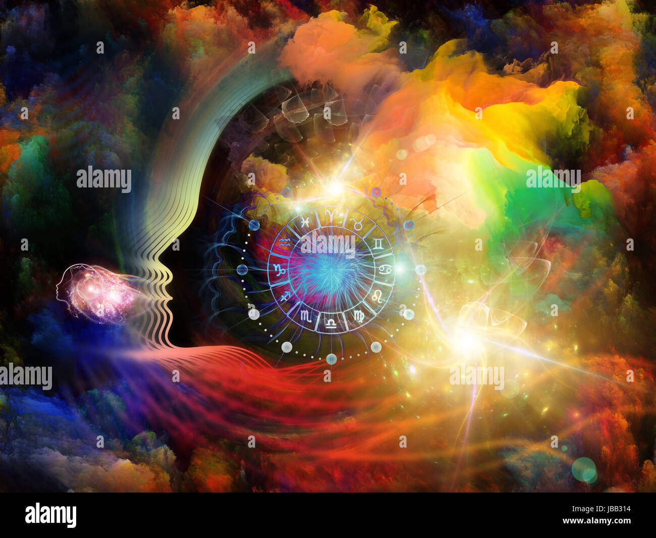 Geometry of the Soul series two. Arrangement of human profile and ...
