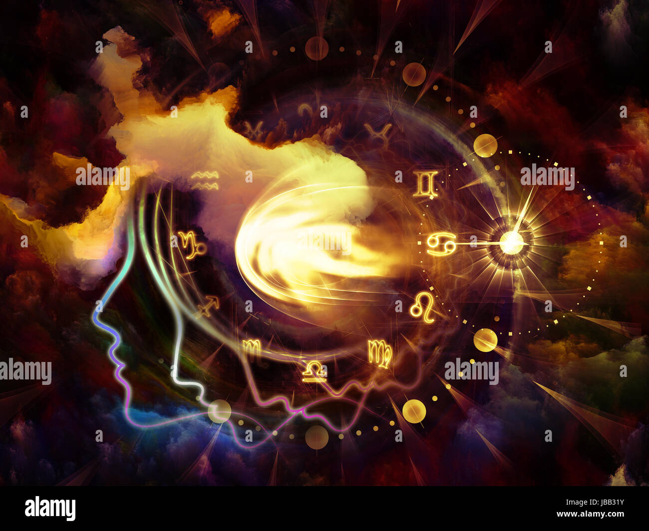 Geometry of the Soul series two. Arrangement of human profile and ...