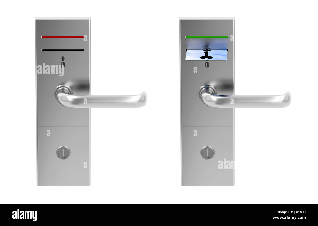 Keycard electronic locks isolated on white Stock Photo - Alamy