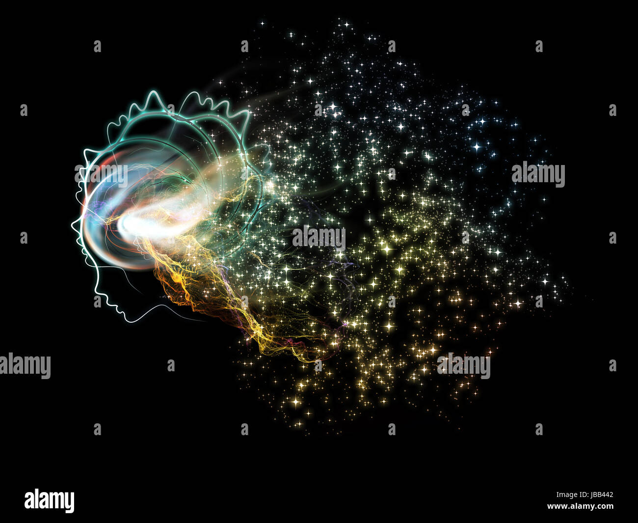Light Soul series. Design made of child line profile and lights on the ...
