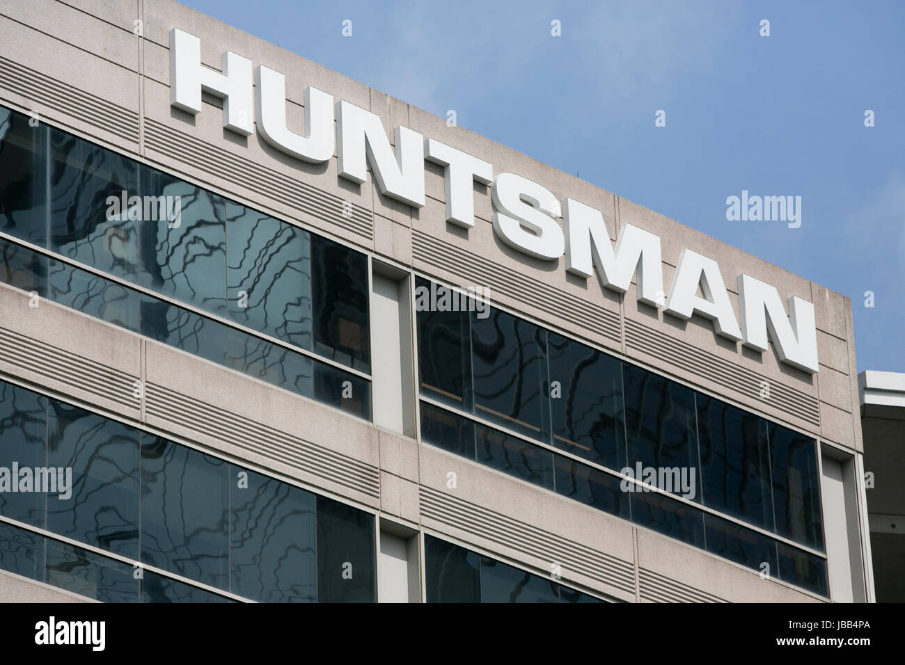 Logo sign outside headquarters huntsman hi-res stock photography and ...