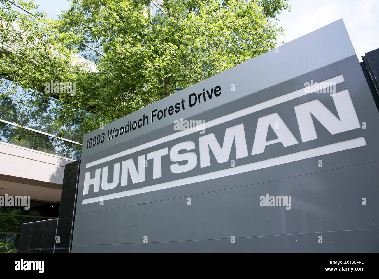 Logo sign outside headquarters huntsman hi-res stock photography and ...