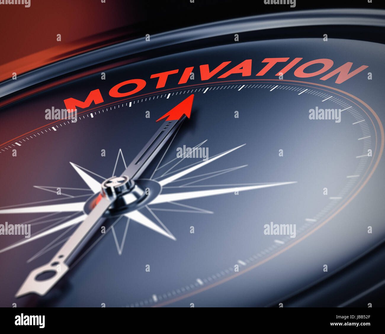 Compass needle pointing the word motivation. Concept image ...
