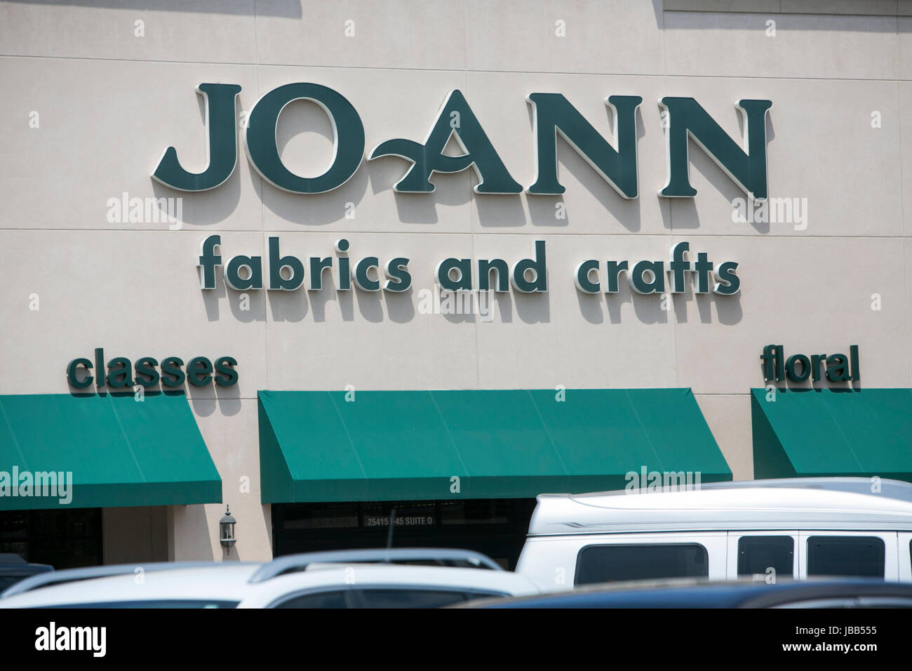 A logo sign outside of a Jo-Ann Stores, Inc., retail store in Houston ...