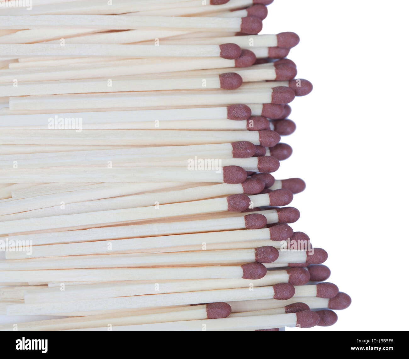 Many matches close up isolated on white background Stock Photo - Alamy