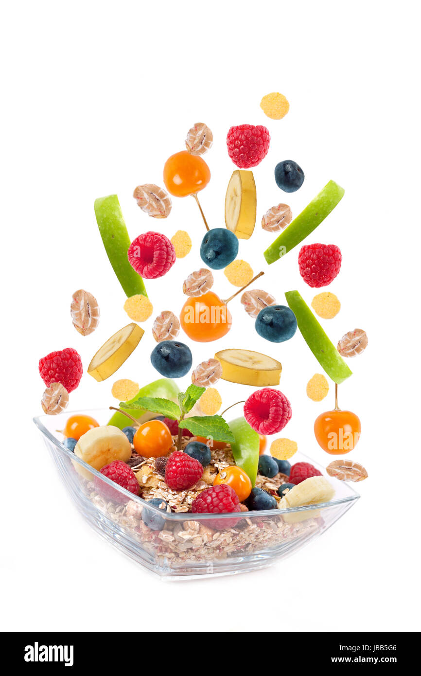 Flying fruits mint ingredients hi-res stock photography and images - Alamy