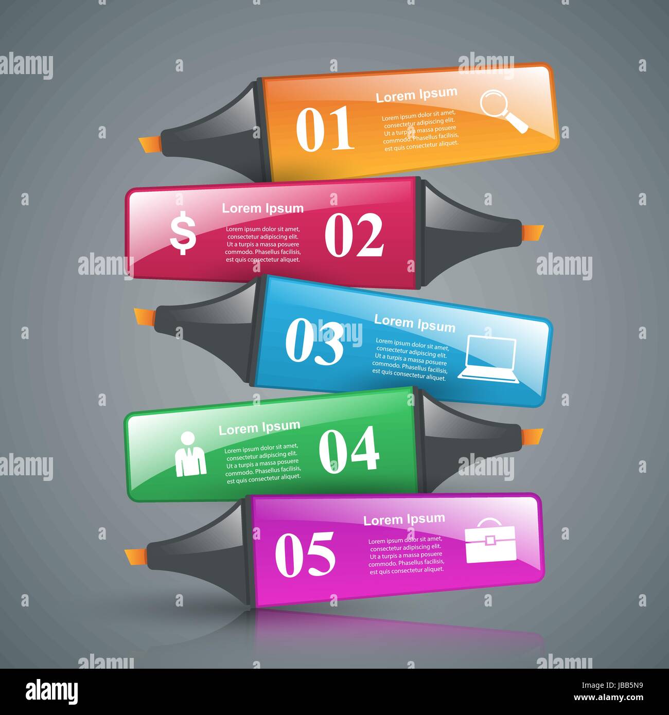 Abstract marker drawing 3d infographics Stock Vector Image & Art - Alamy