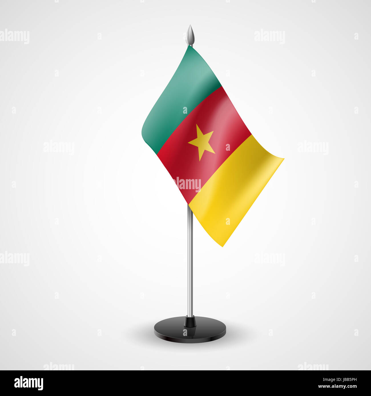 State table flag of Cameroon. National symbol Stock Photo - Alamy