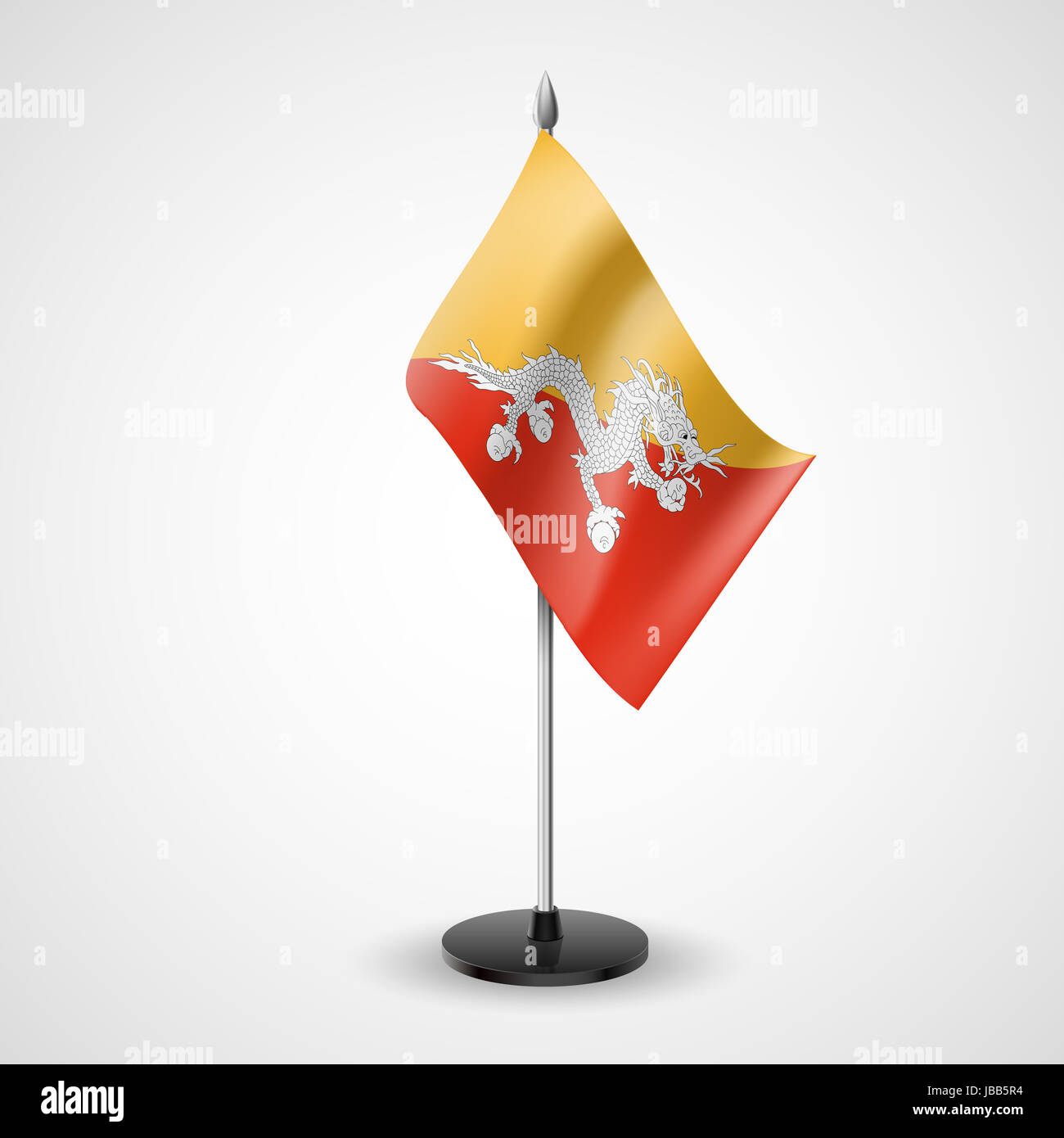 State table flag of Bhutan. National symbol Stock Photo - Alamy