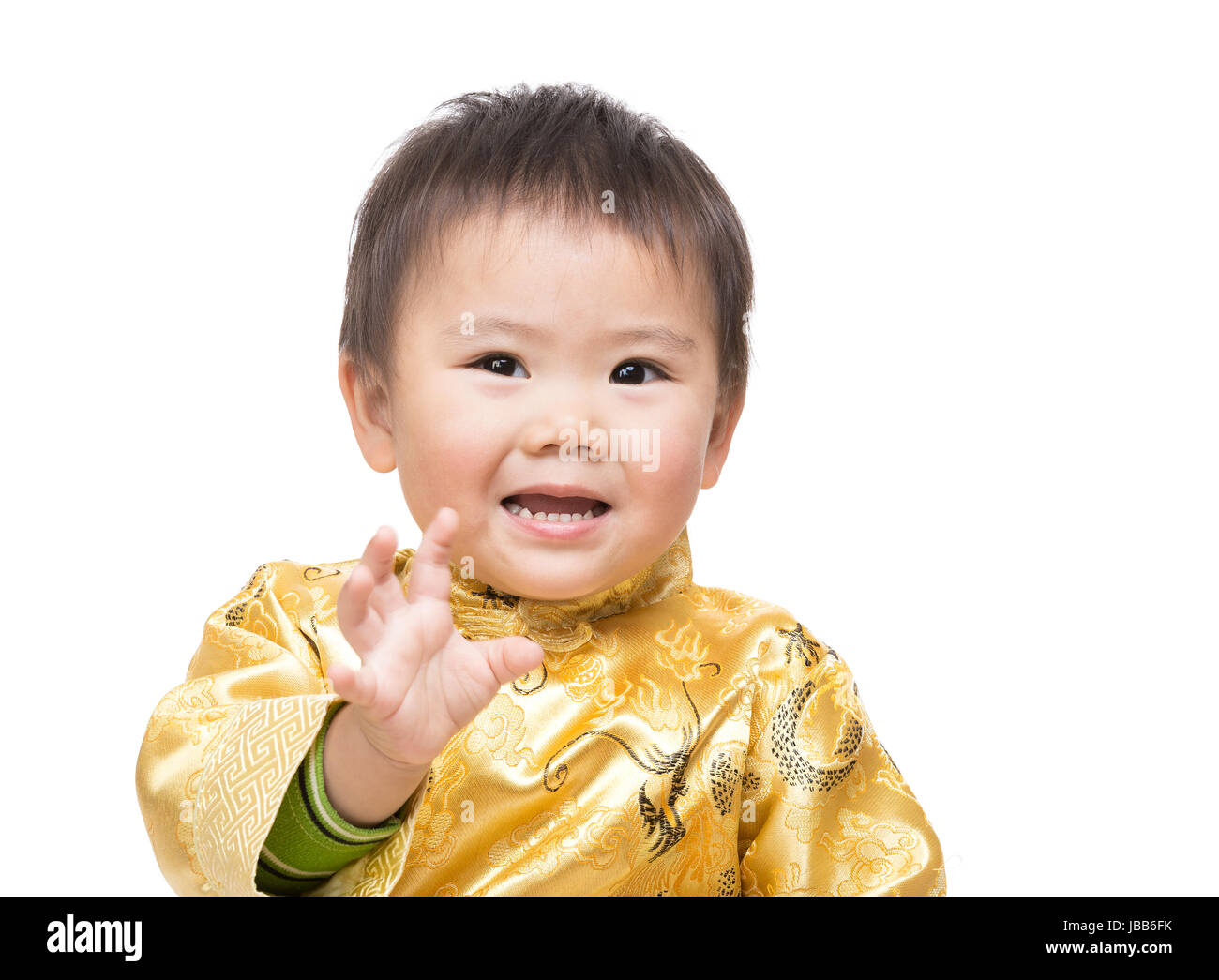 Chinese baby boy with traditional chinese costume Stock Photo - Alamy