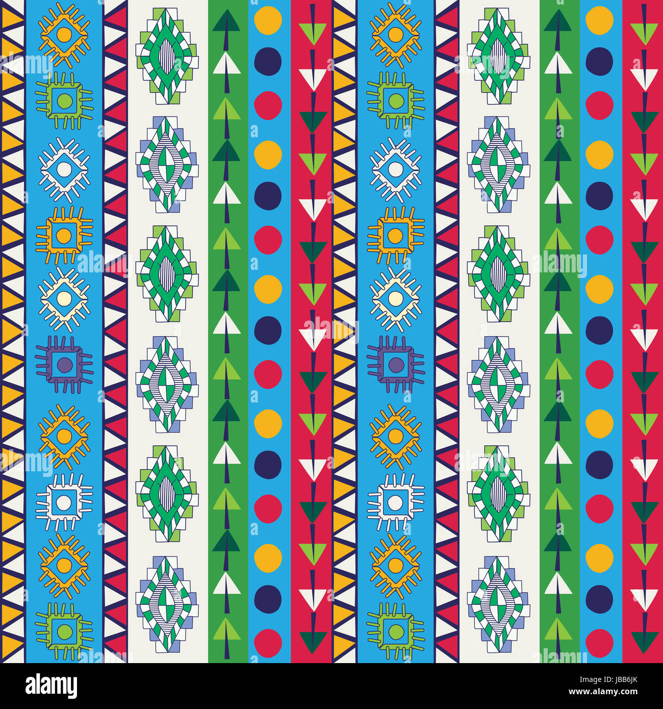 Tribal ethnic seamless design in vivid colors Stock Photo - Alamy