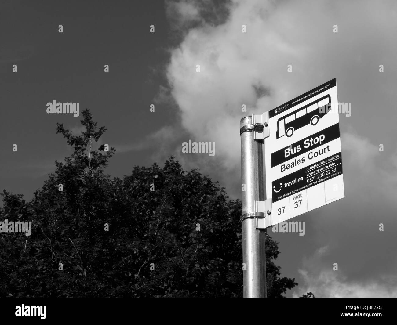Bus route sign Black and White Stock Photos & Images - Alamy