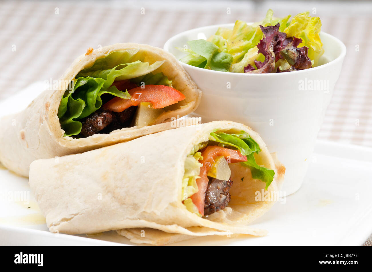 Lebanese chicken wrap hi-res stock photography and images - Alamy