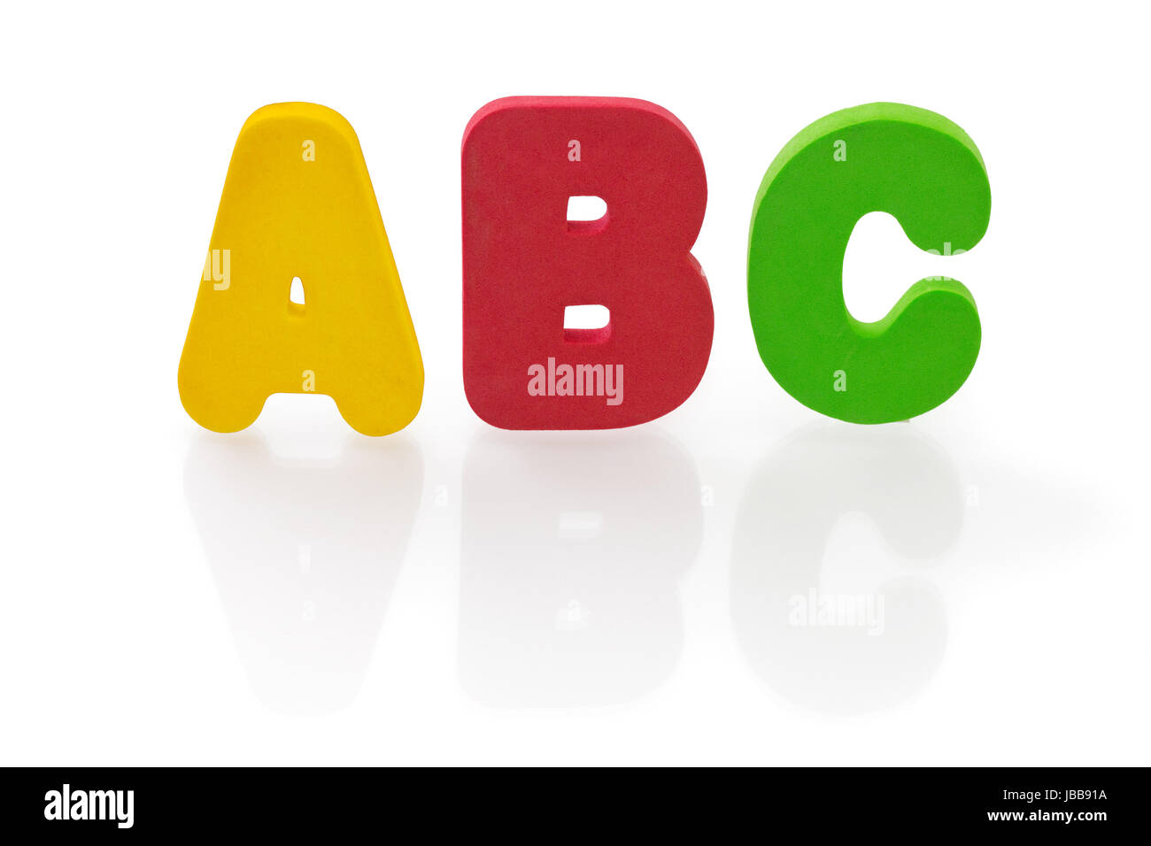 ABC letters on white background Stock Photo - Alamy
